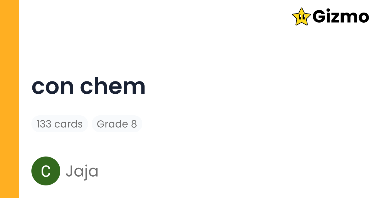 Con Chem | Flashcards