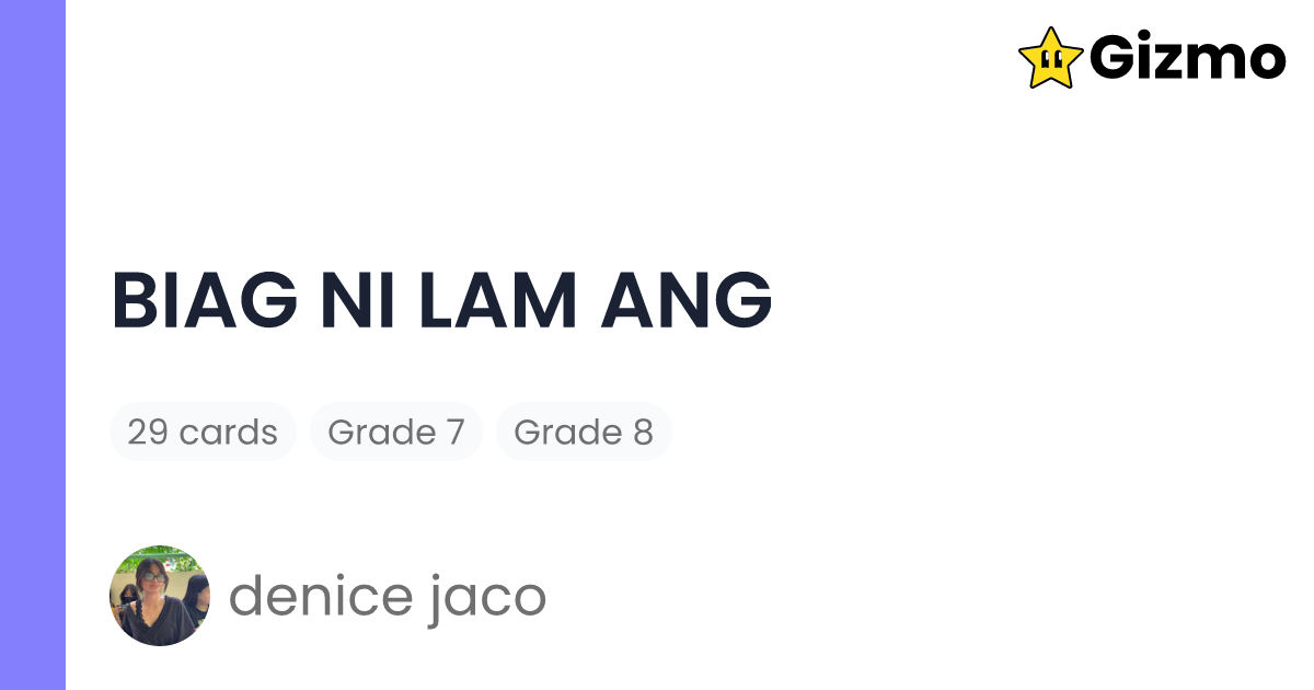 Biag Ni Lam Ang | Flashcards