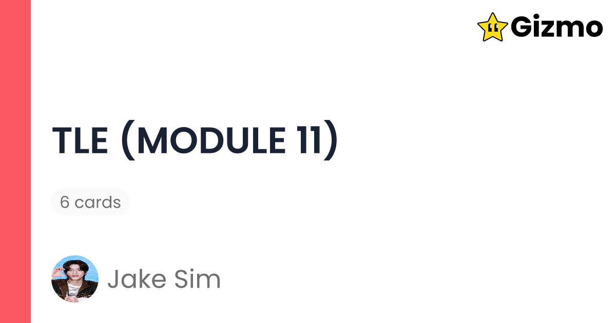 Tle (module 11) | Flashcards