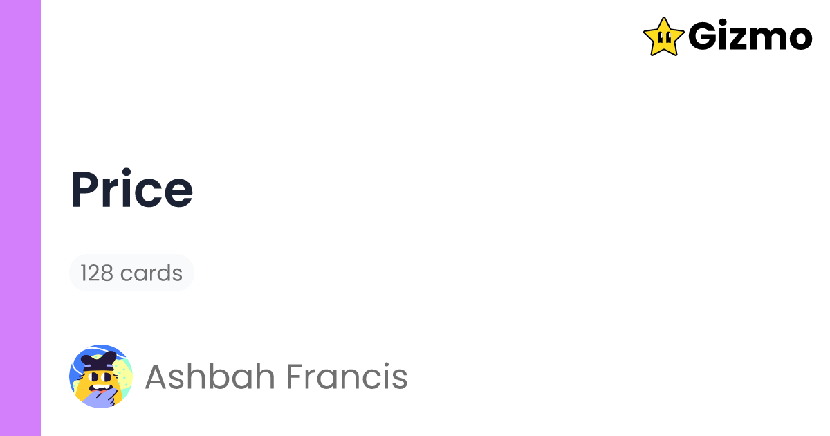 Price | Flashcards
