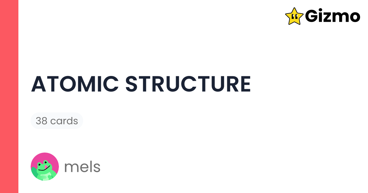 Atomic Structure | Flashcards