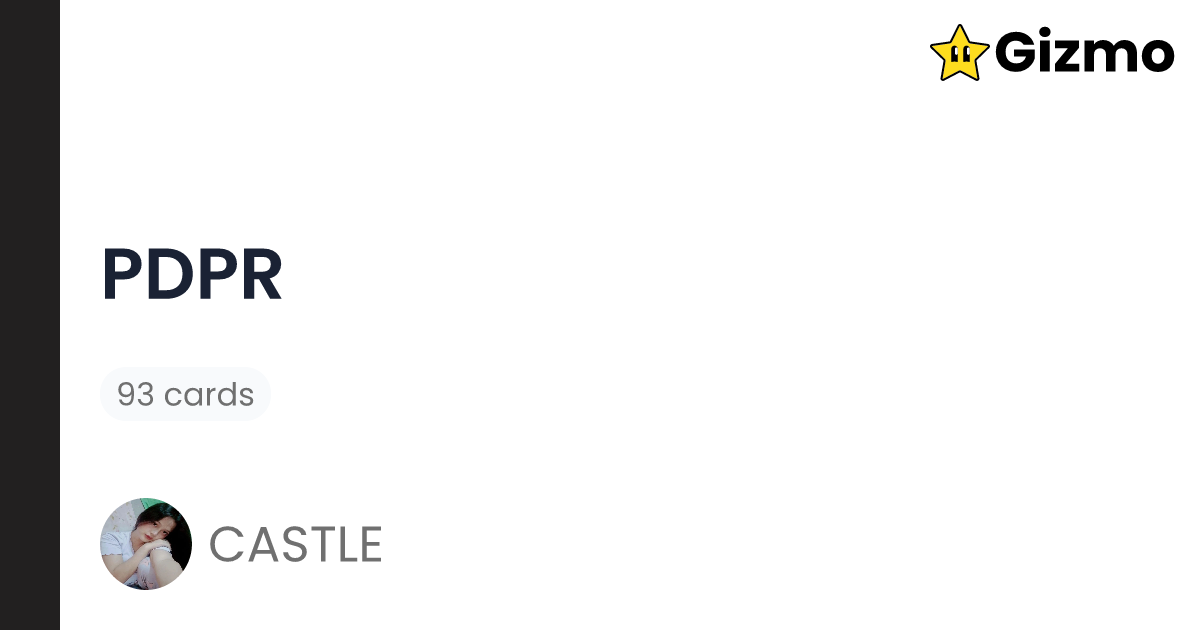 Pdpr | Flashcards