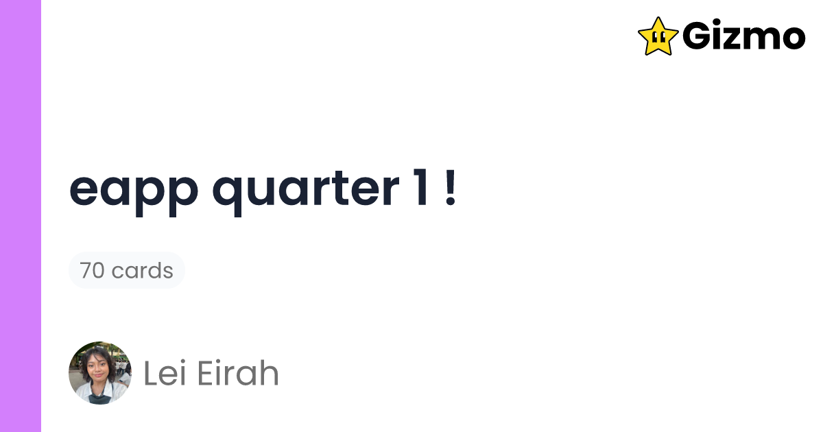 Eapp Quarter 1 ! | Flashcards