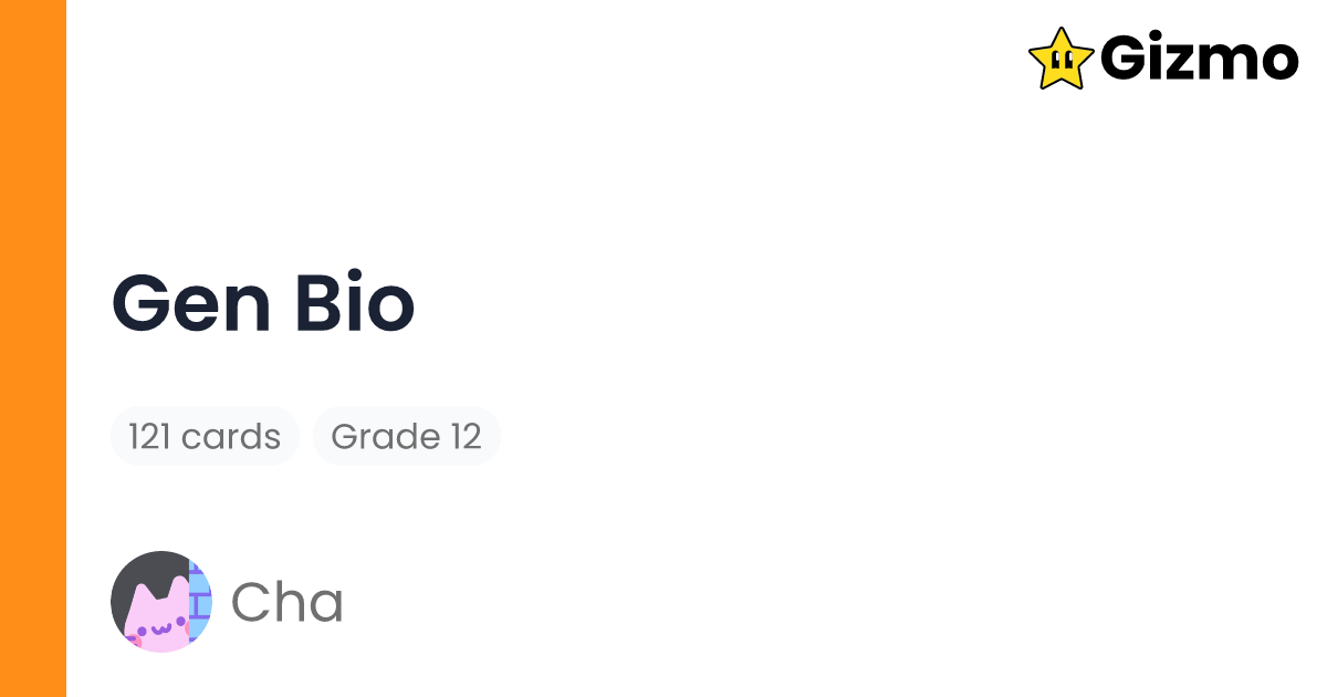 Gen Bio | Flashcards