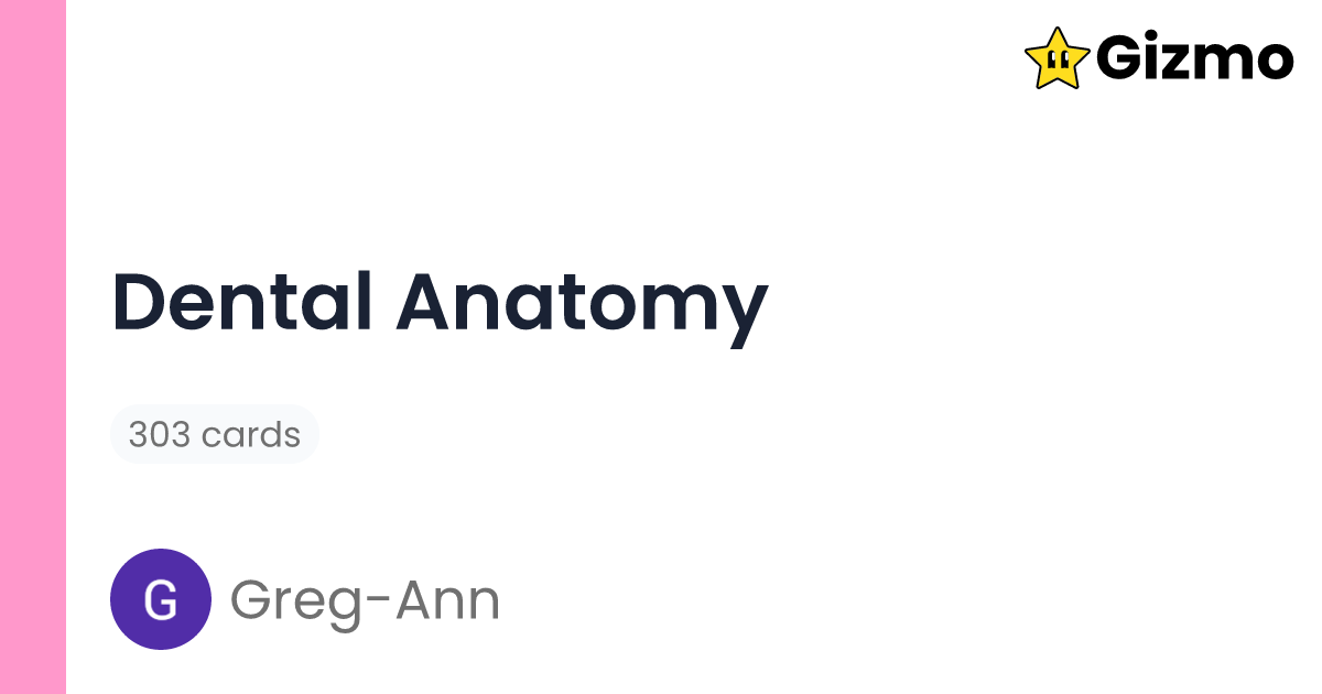 Dental Anatomy | Flashcards