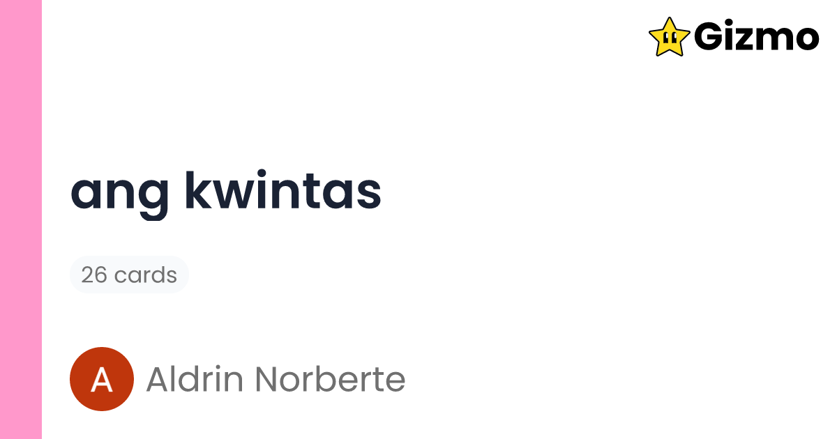 Ang Kwintas | Flashcards
