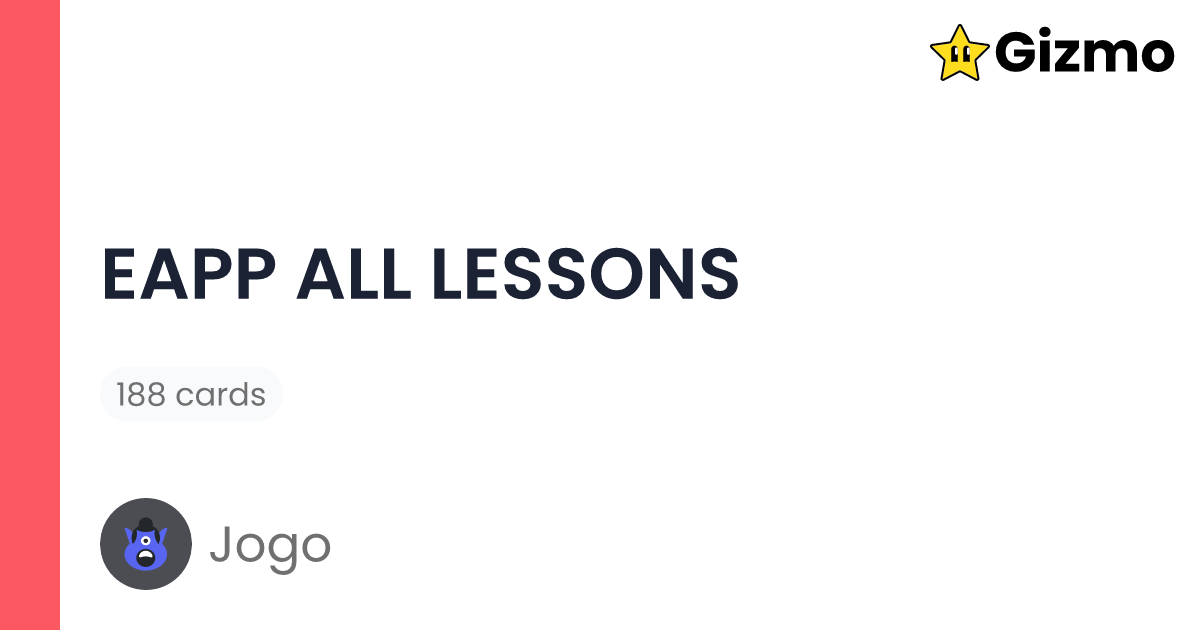 Eapp All Lessons | Flashcards