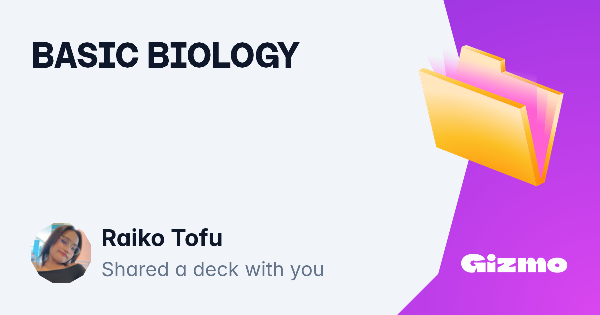 Basic Biology | Flashcards