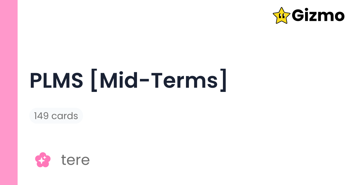 Plms [mid-terms] | Flashcards