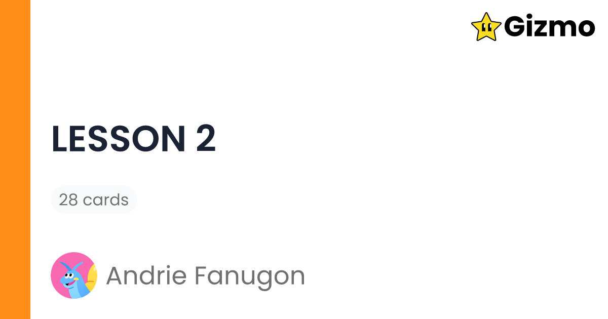 Lesson 2 | Flashcards