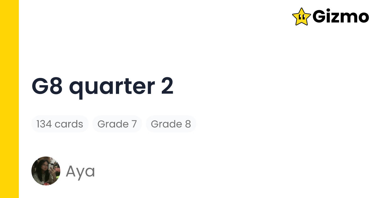 G8 Quarter 2 | Flashcards