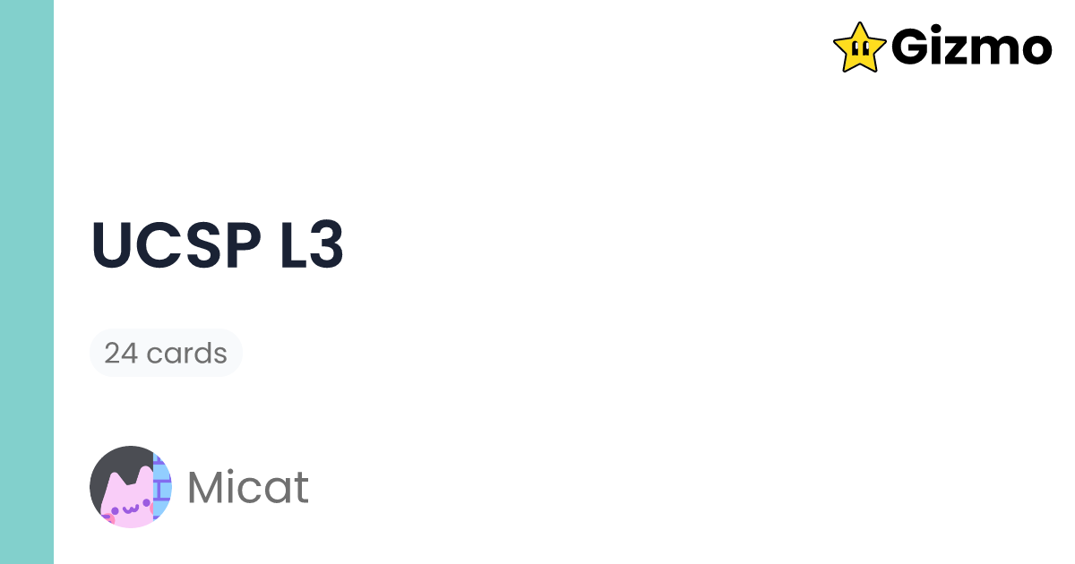Ucsp L3 | Flashcards