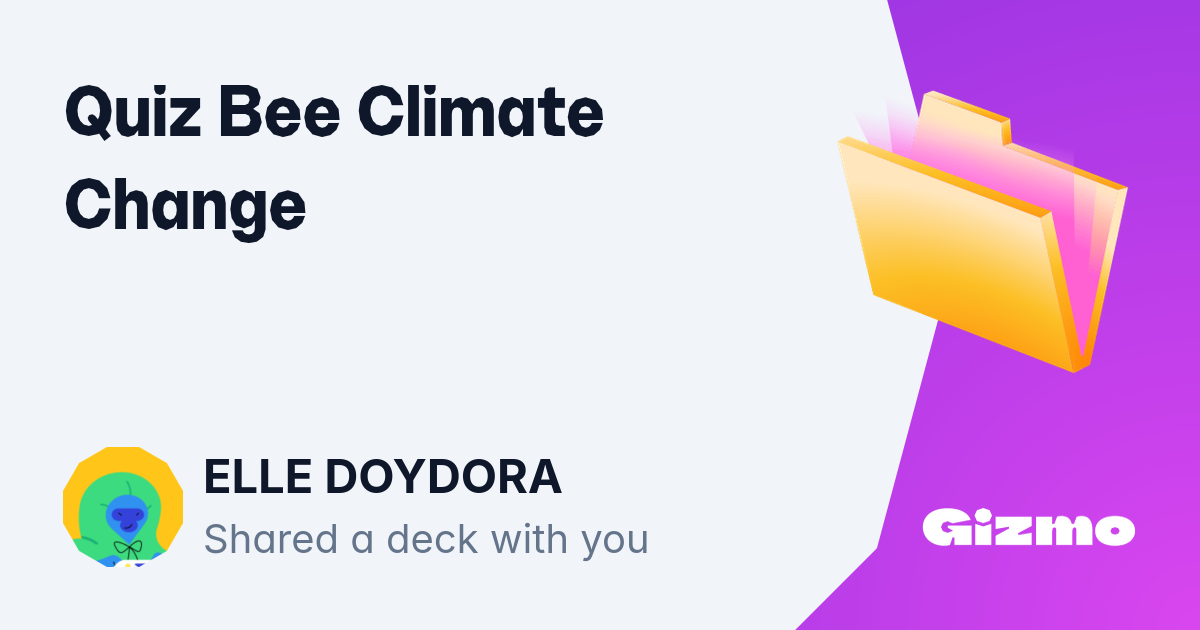 Quiz Bee Climate Change | Flashcards