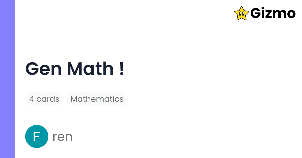 Gen Math ! | Flashcards