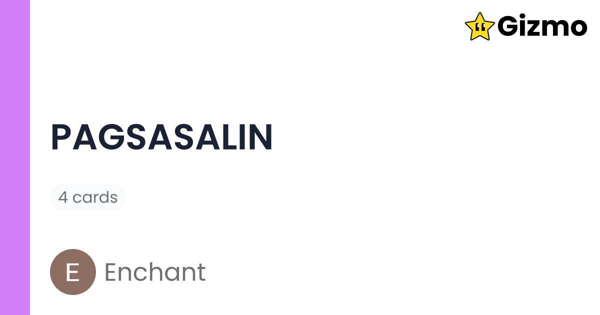 Pagsasalin | Flashcards