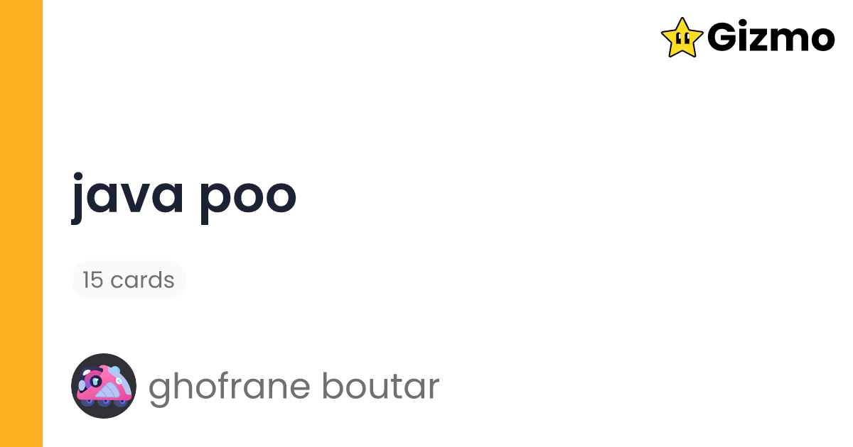 Java Poo | Flashcards