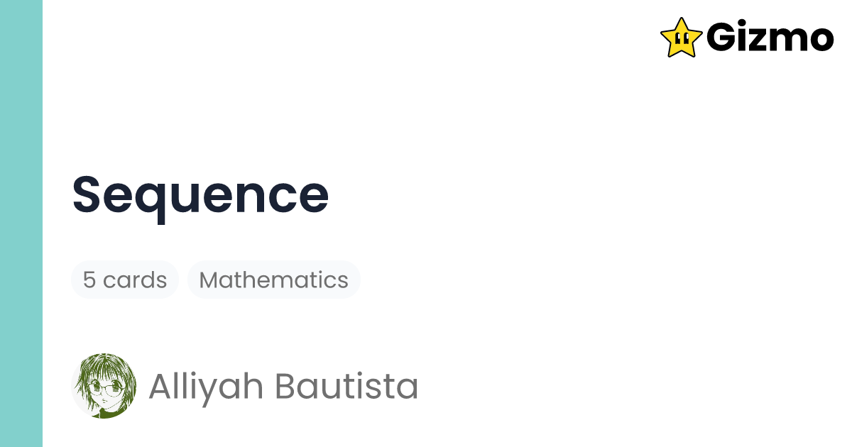 Sequence | Flashcards