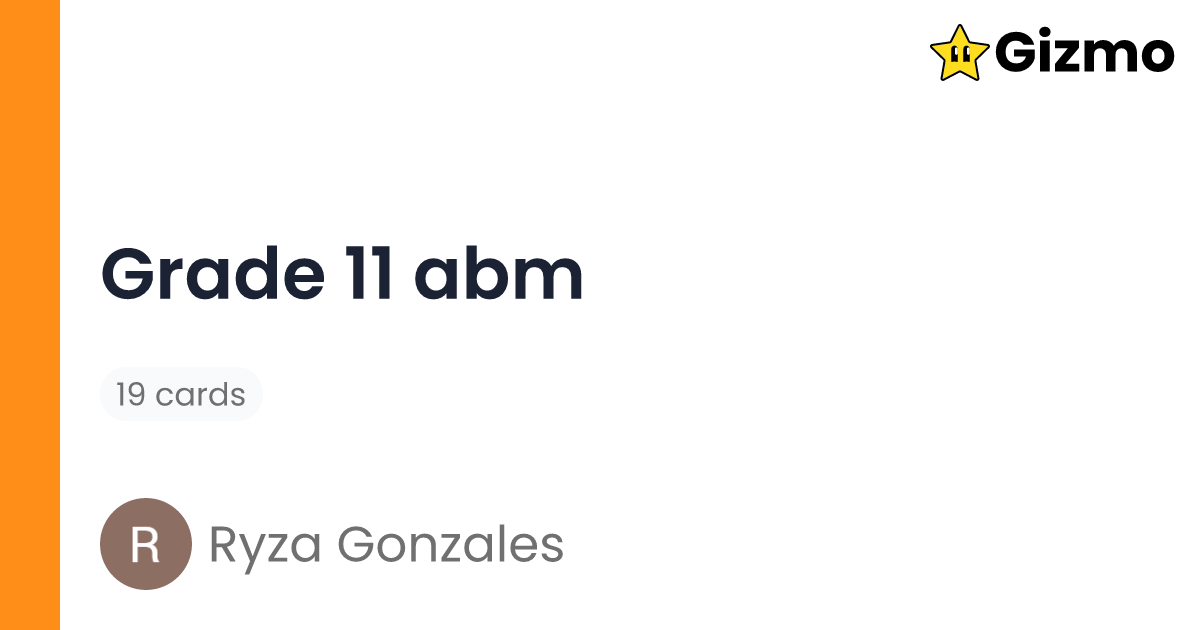 Grade 11 Abm | Flashcards