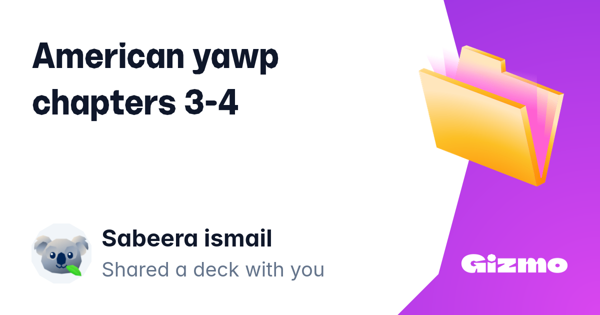 American Yawp Chapters 3-4 | Flashcards