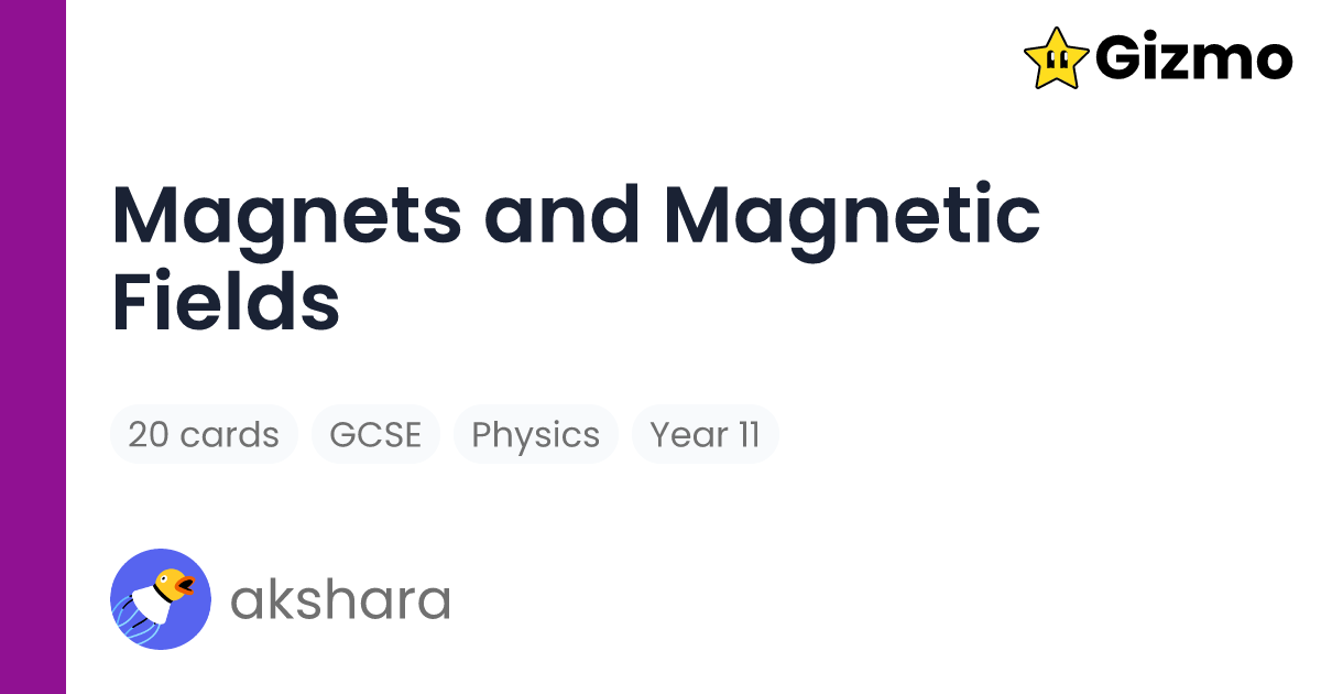 Magnets and Magnetic Fields | Flashcards