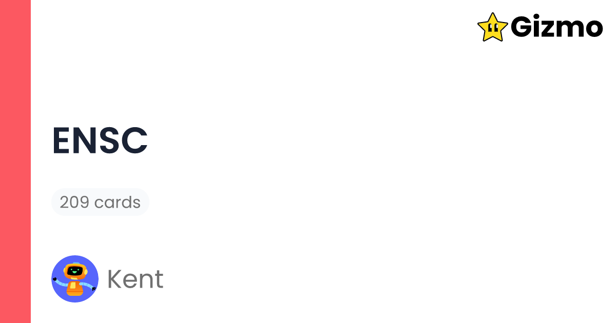 Ensc | Flashcards