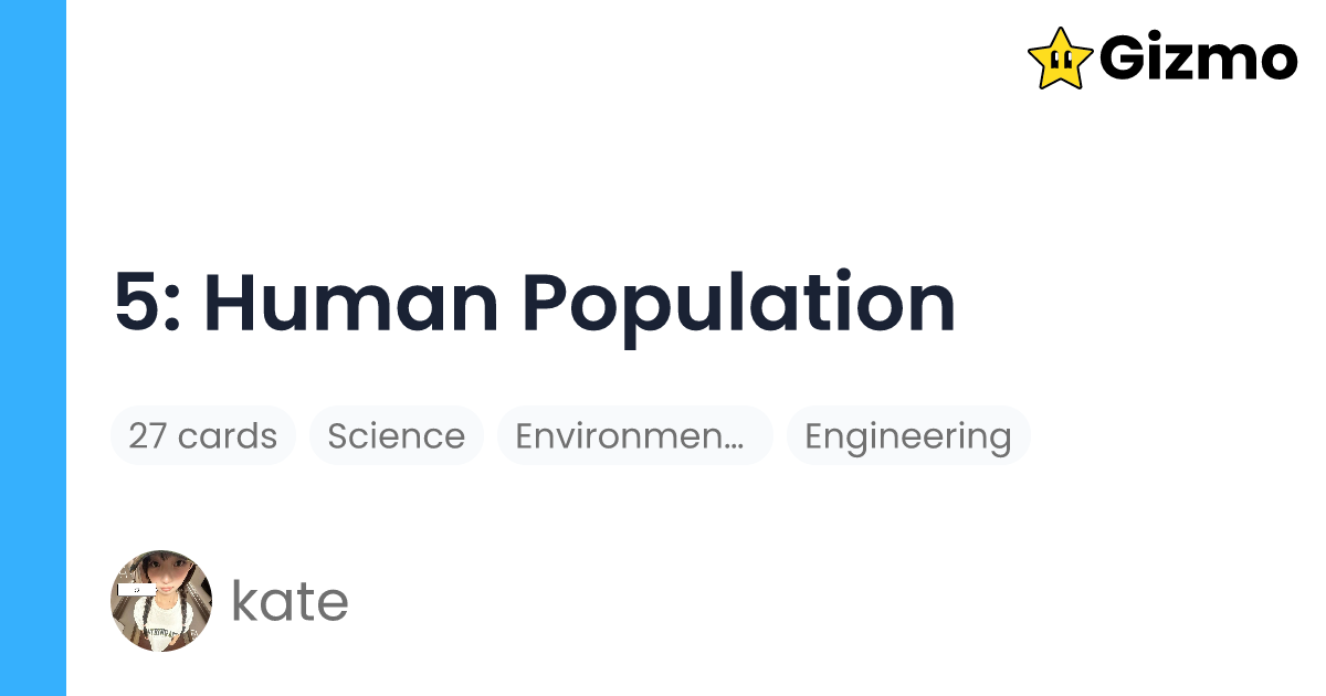 5: Human Population | Flashcards