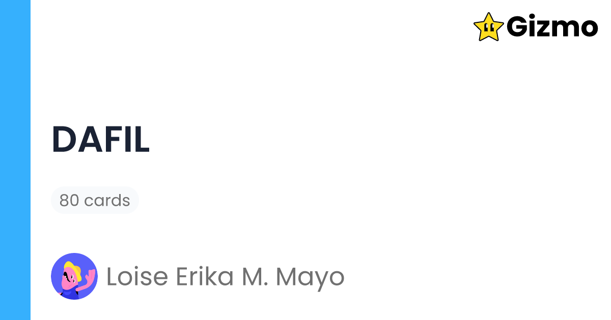 Dafil | Flashcards