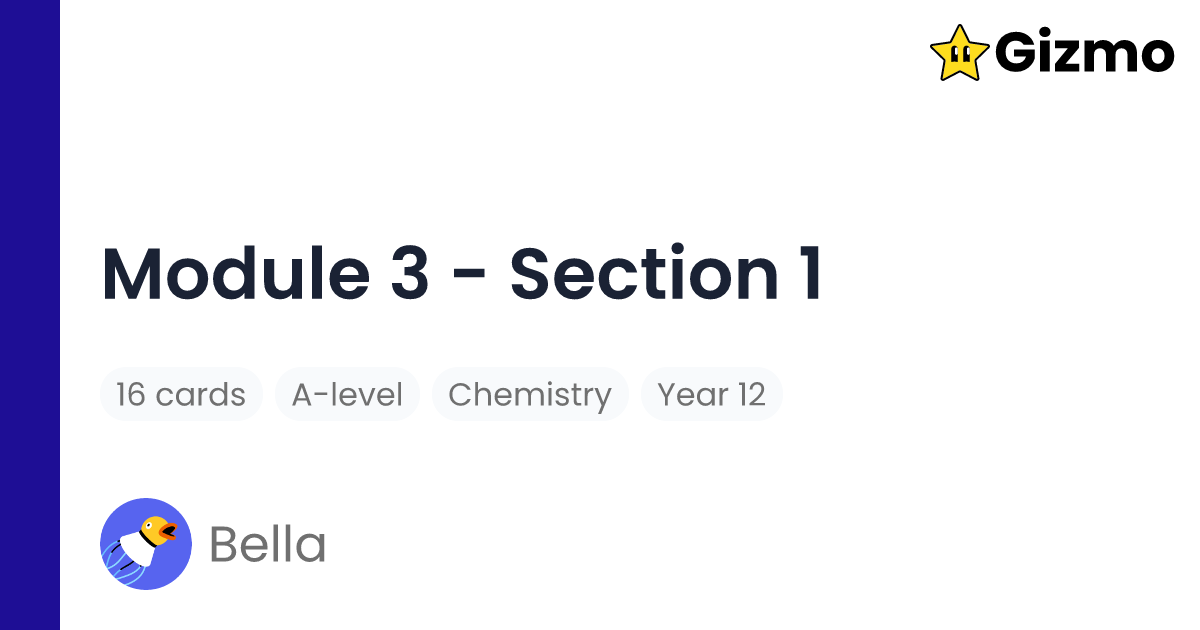Module 3 - Section 1 | Flashcards