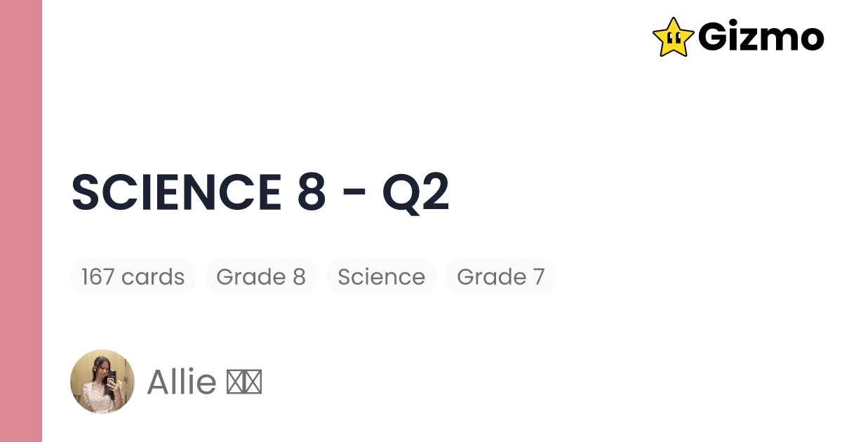 Science 8 - Q2 | Flashcards