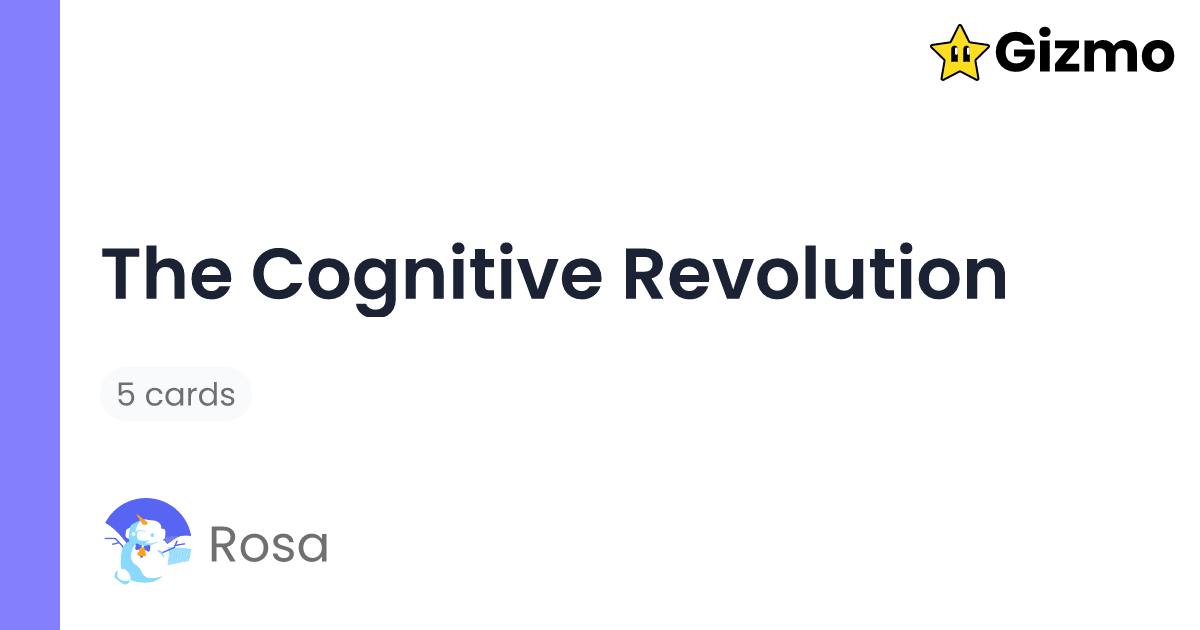 The Cognitive Revolution | Flashcards