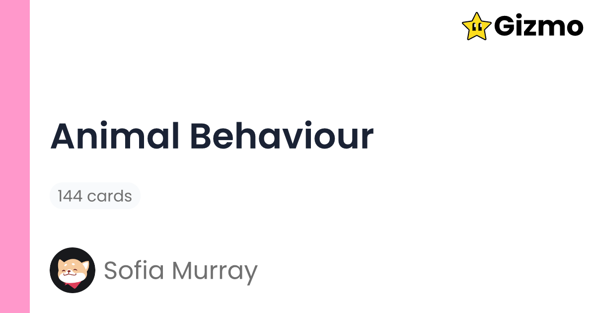 Animal Behaviour | Flashcards
