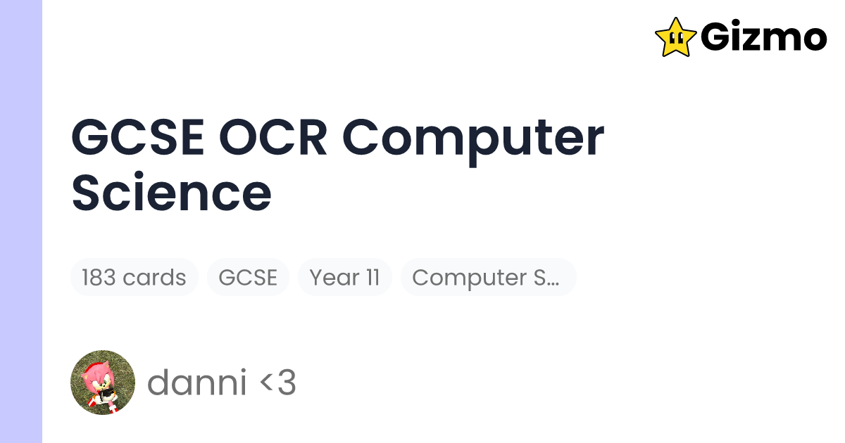 Gcse Ocr Computer Science | Flashcards