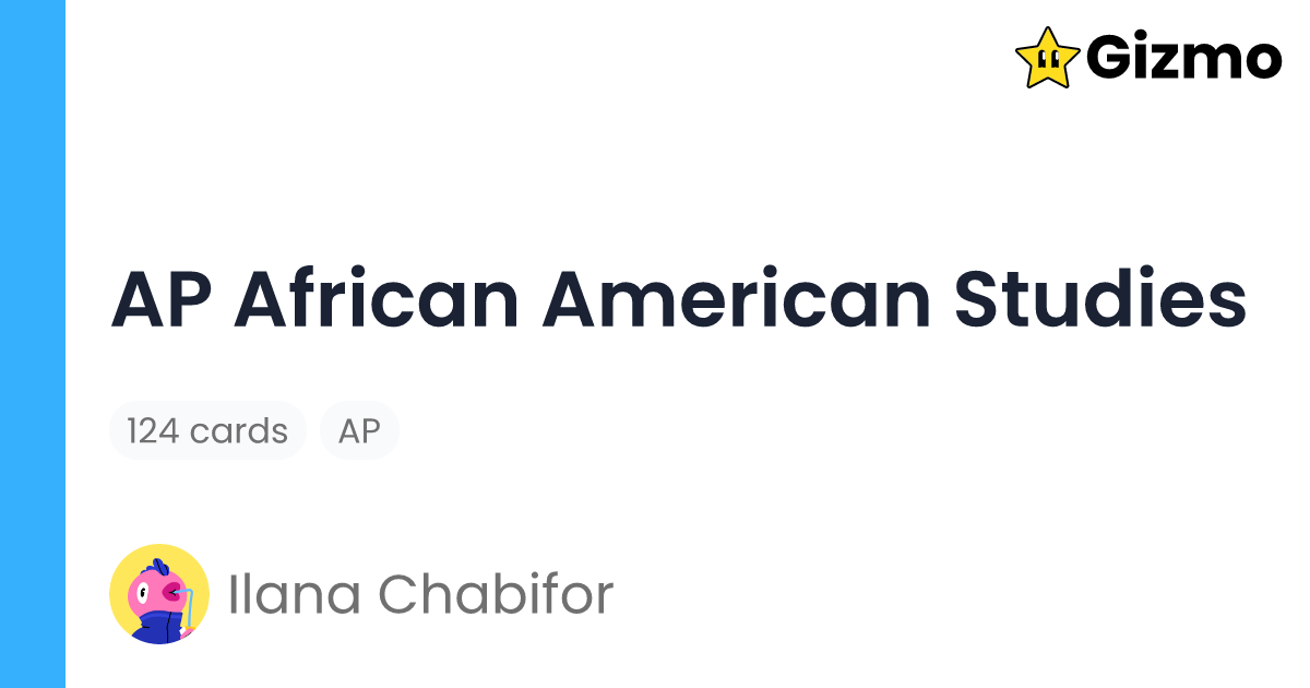 Ap African American Studies | Flashcards
