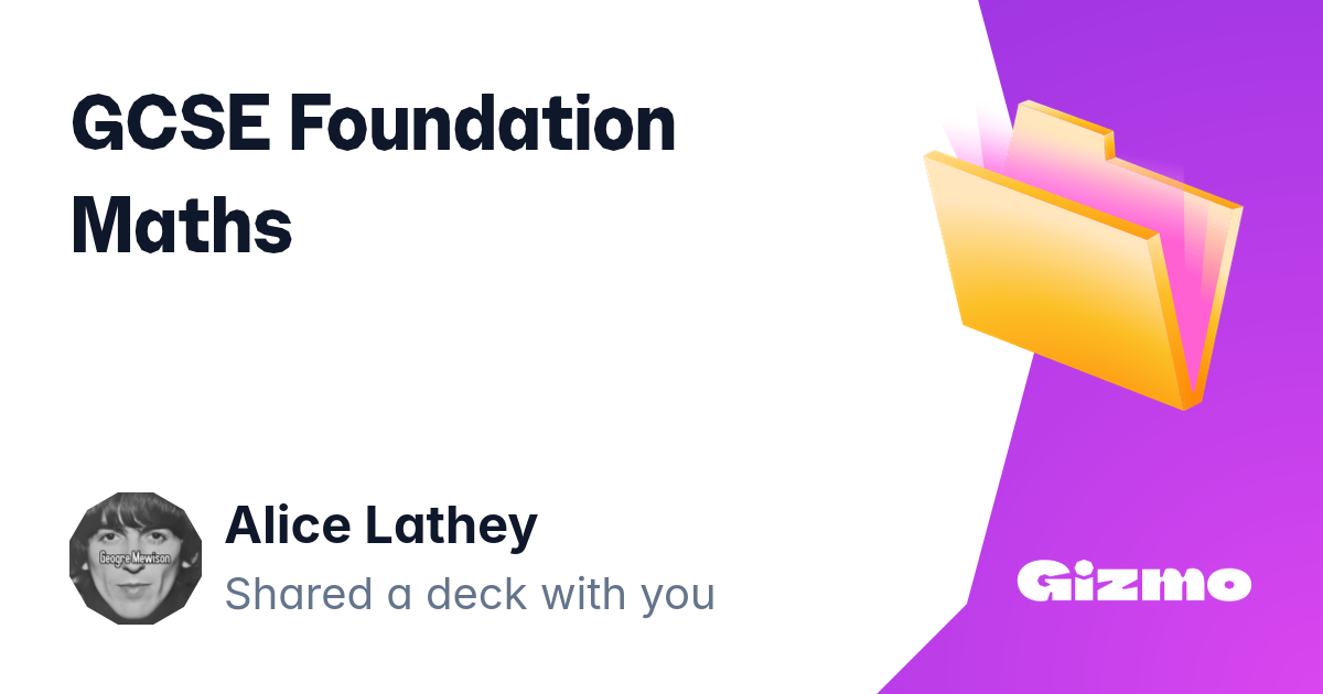 Gcse Foundation Maths | Flashcards