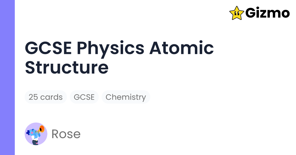 Gcse Physics Atomic Structure | Flashcards