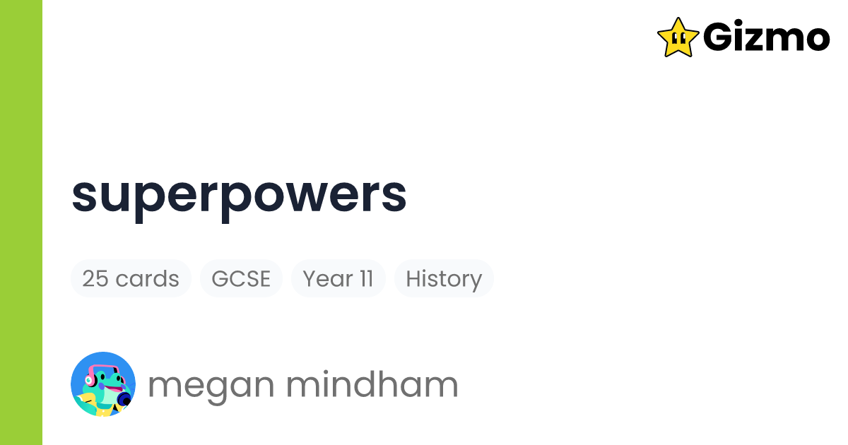 Superpowers | Flashcards