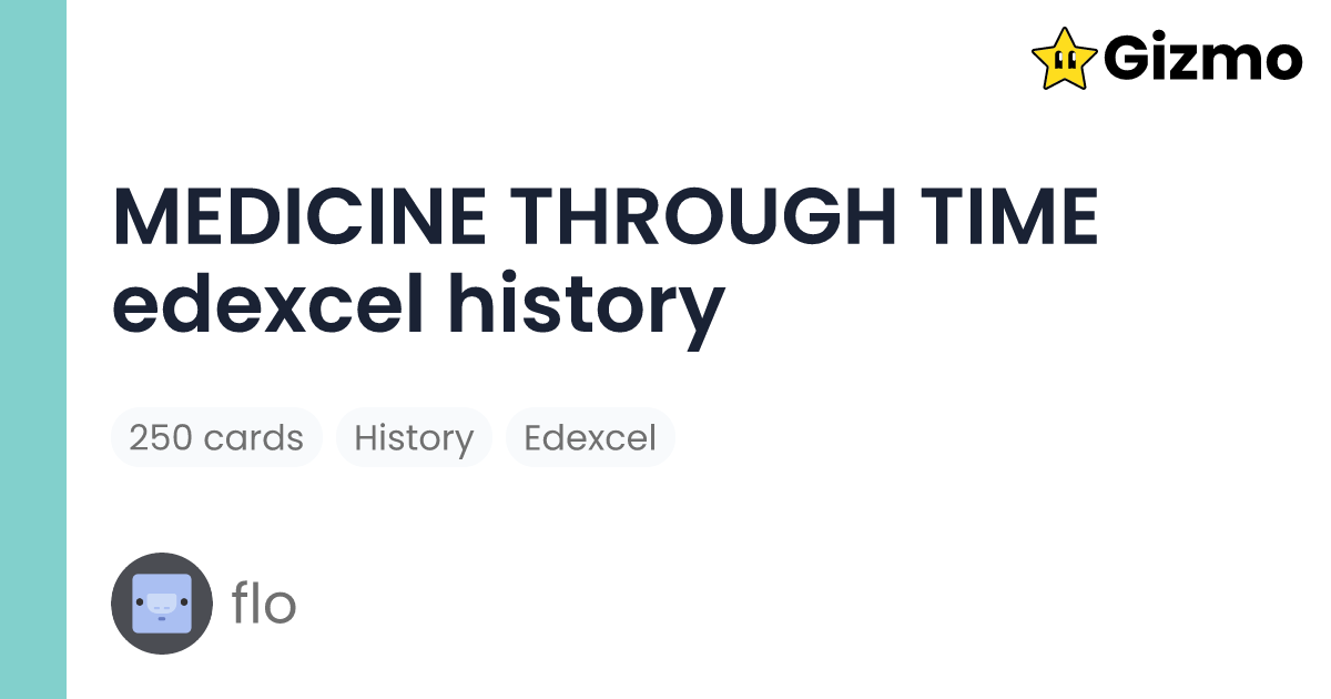 Medicine Through Time Edexcel History | Flashcards