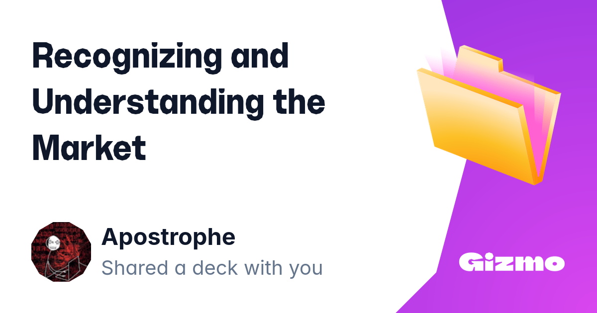 Recognizing and Understanding the Market | Flashcards