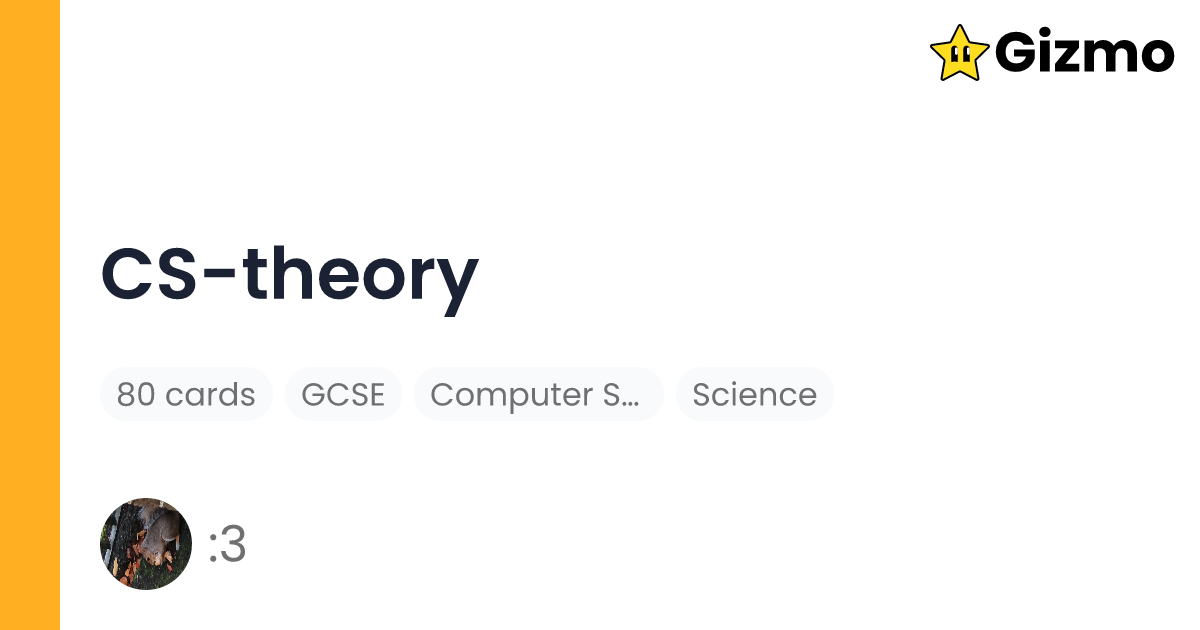 Cs-theory | Flashcards