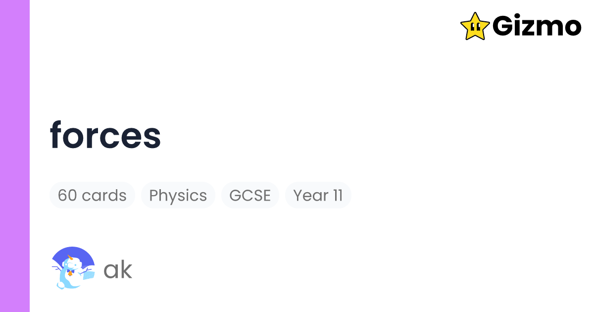 Forces | Flashcards