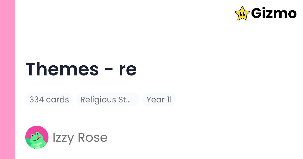 Themes - Re | Flashcards
