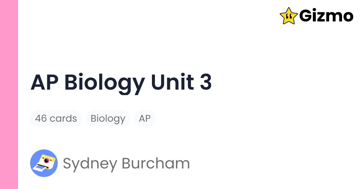 Ap Biology Unit 3 | Flashcards