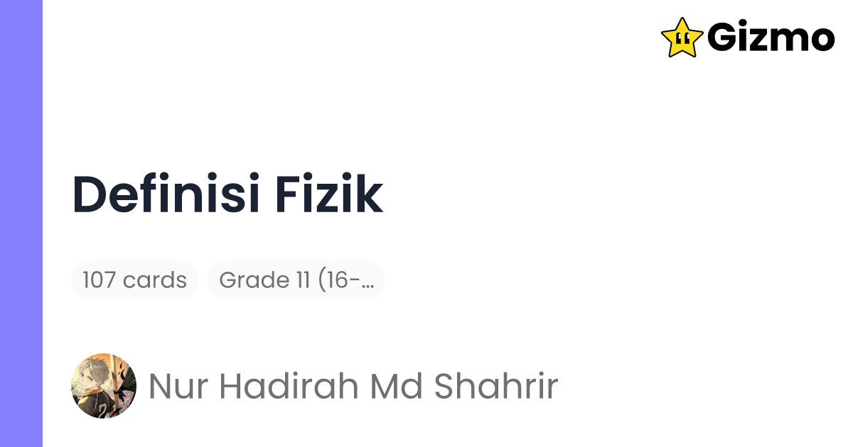 Definisi Fizik | Flashcards