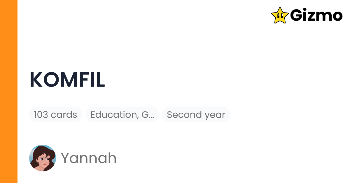 Komfil | Flashcards