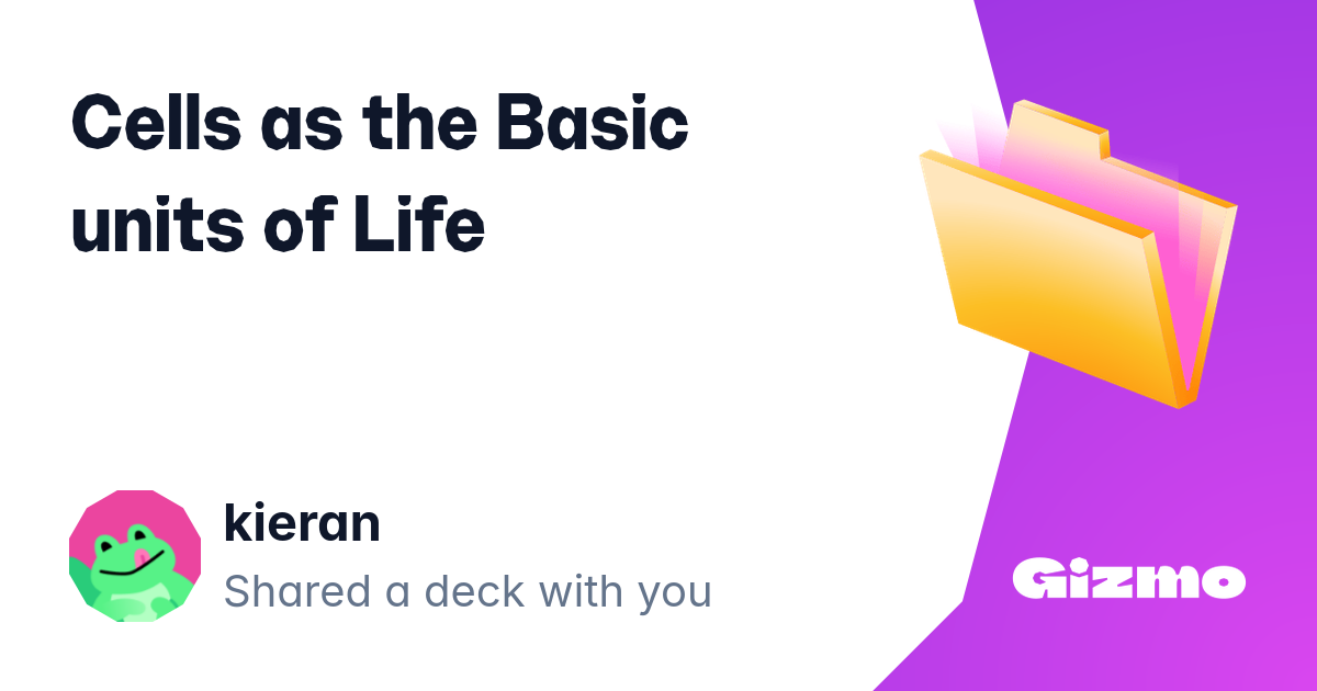 Cells As the Basic Units Of Life | Flashcards