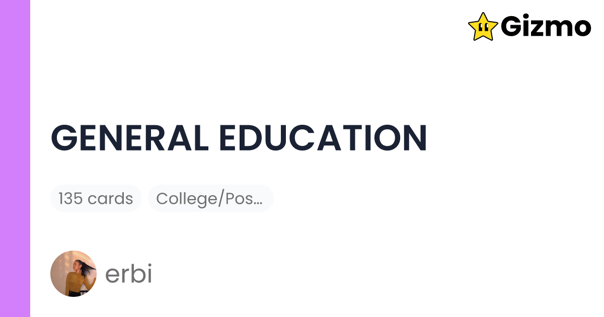 General Education | Flashcards