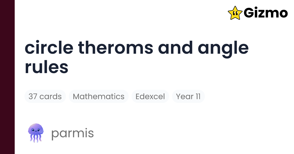 Circle Theroms and Angle Rules | Flashcards