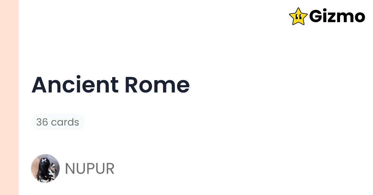 Ancient Rome | Flashcards