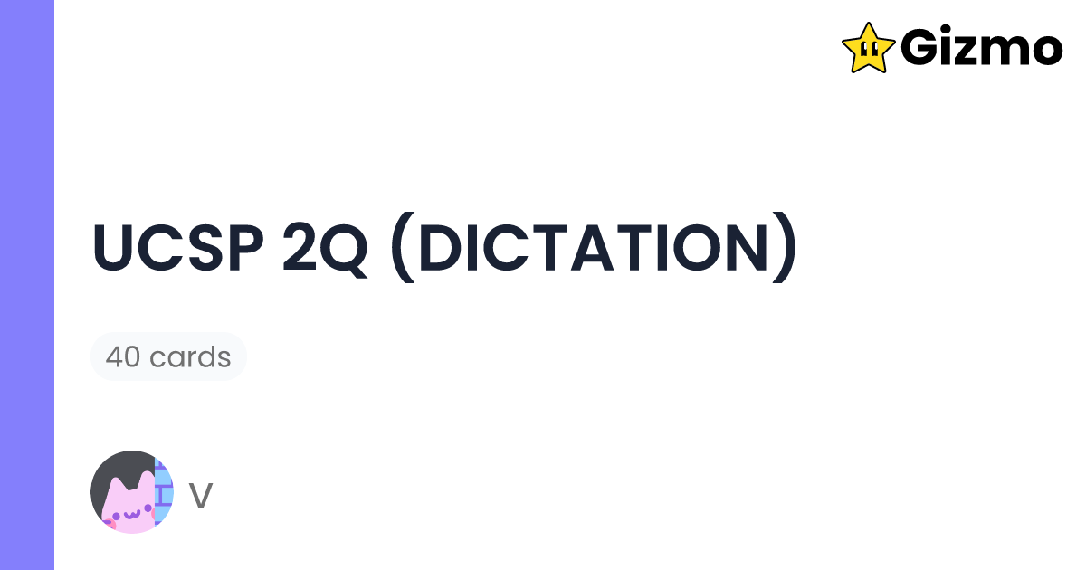 Ucsp 2q (dictation) | Flashcards