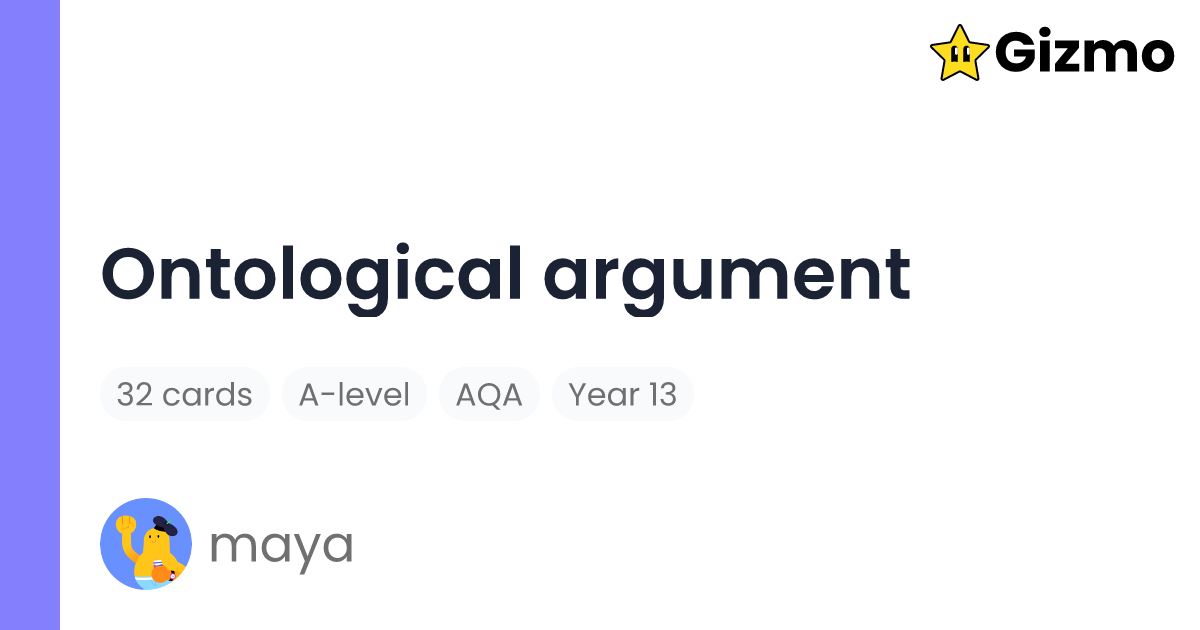 Ontological Argument | Flashcards